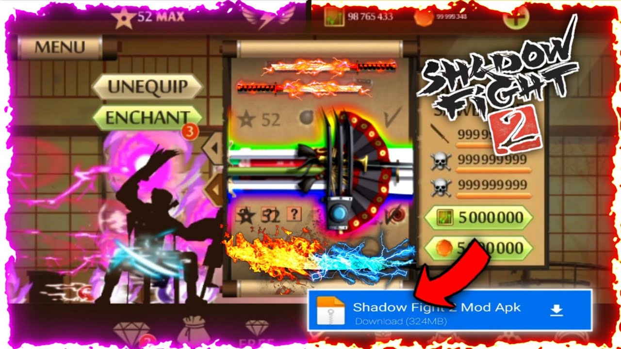 Shadow Fight 2 Mod Apk !! SF2 New Red + Black Hole Power Full Mod ...