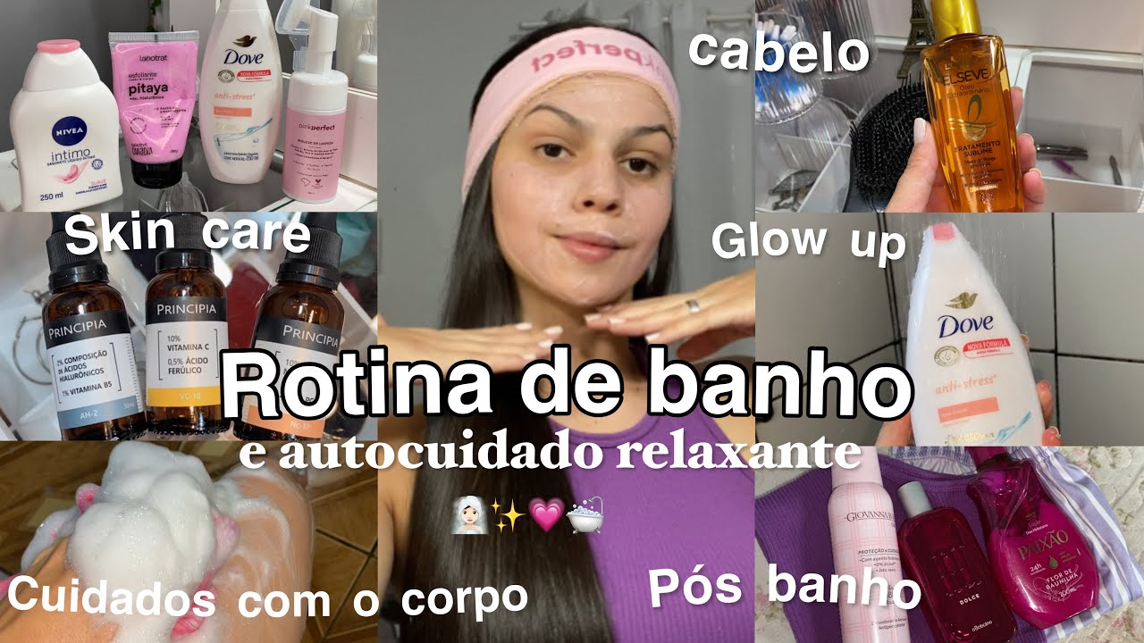 ROTINA DE BANHO E AUTOCUIDADO🛁💖| skin care, corpo, cabelo. - YouTube