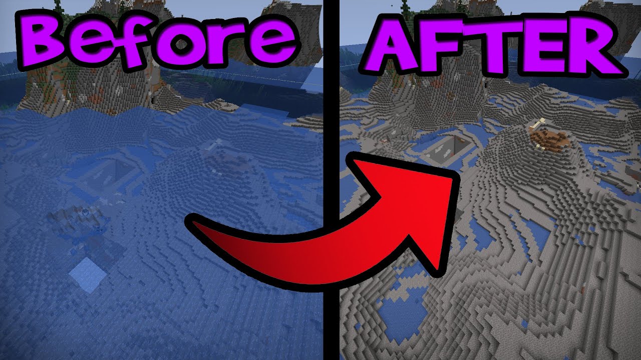 I DRAINED The Minecraft OCEAN With PHYSICS - YouTube
