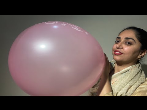 ASMR GIRL BLOWING BIG BALLOON | SIT POP | - YouTube