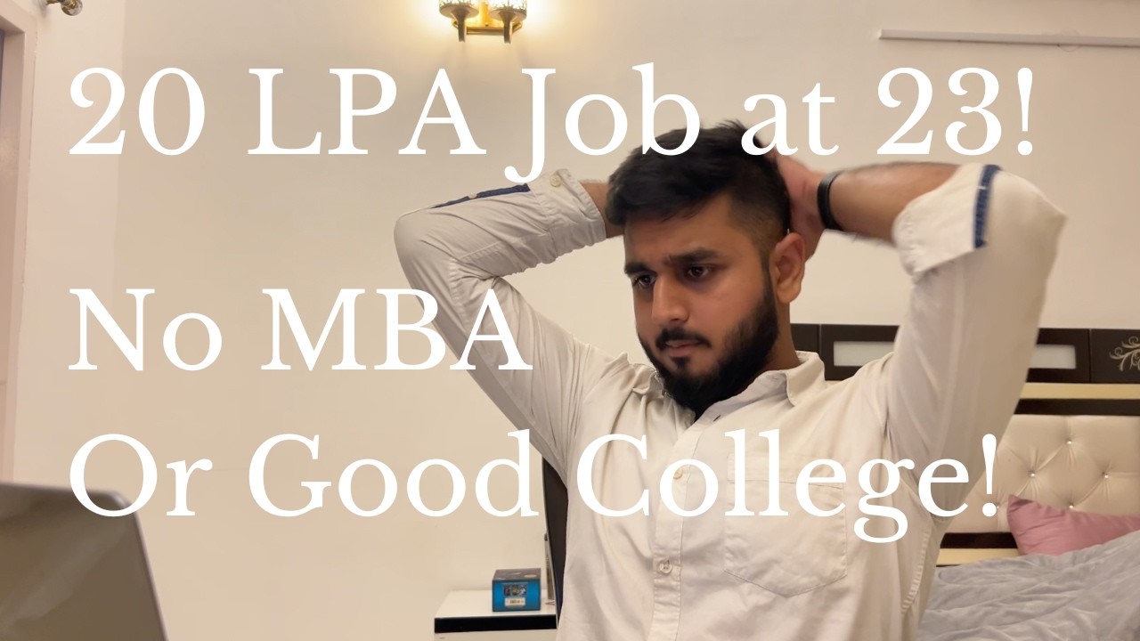 Getting a 20+ LPA Offer Without MBA - At 23 - YouTube