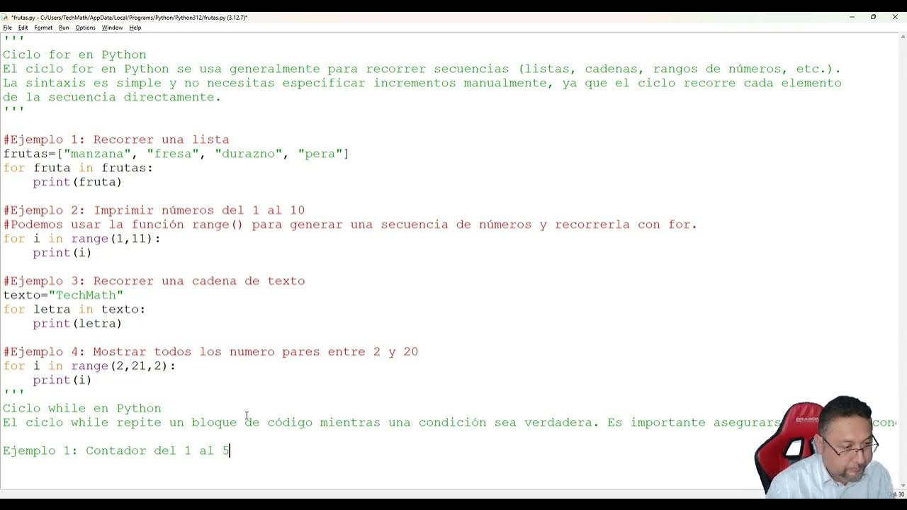 Ciclos en Python - YouTube