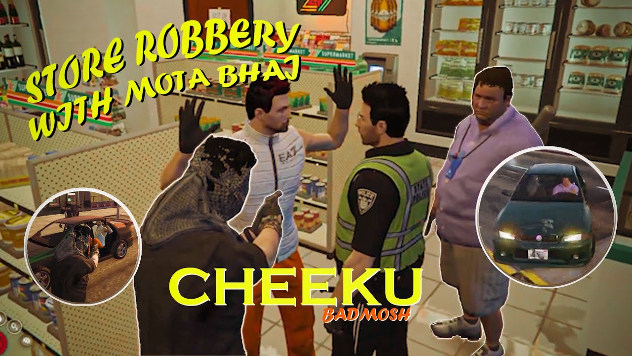 @MOTABHAI and CHEEKU Epic STORE Heist in Samatva Roleplay @samatvaIndia ...