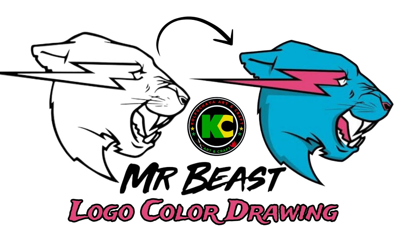 How To Draw Mr. Beast Logo Step by Step Tutorial #MrBeastLogo - YouTube