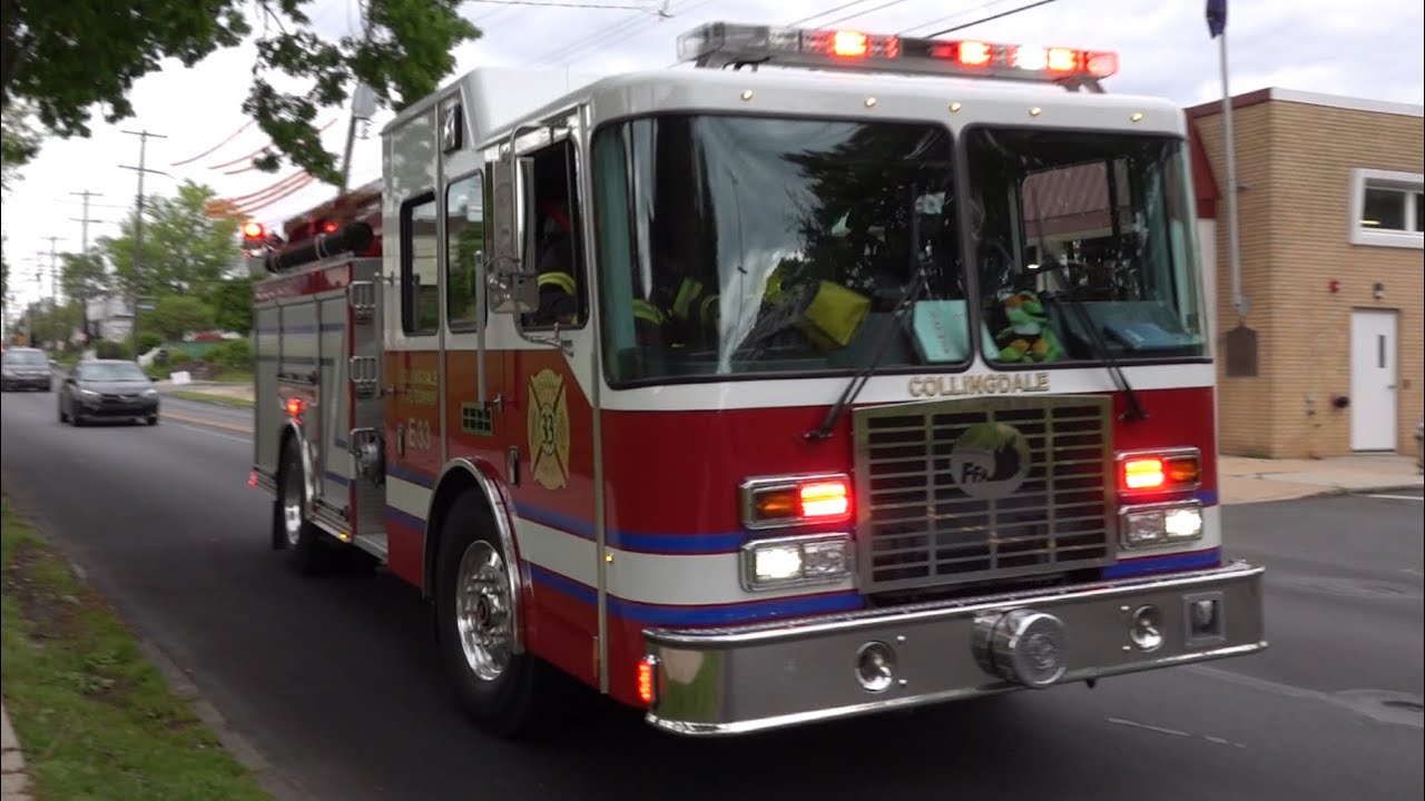 Collingdale Fire Company Engine 33 Responding 5/3/23 - YouTube