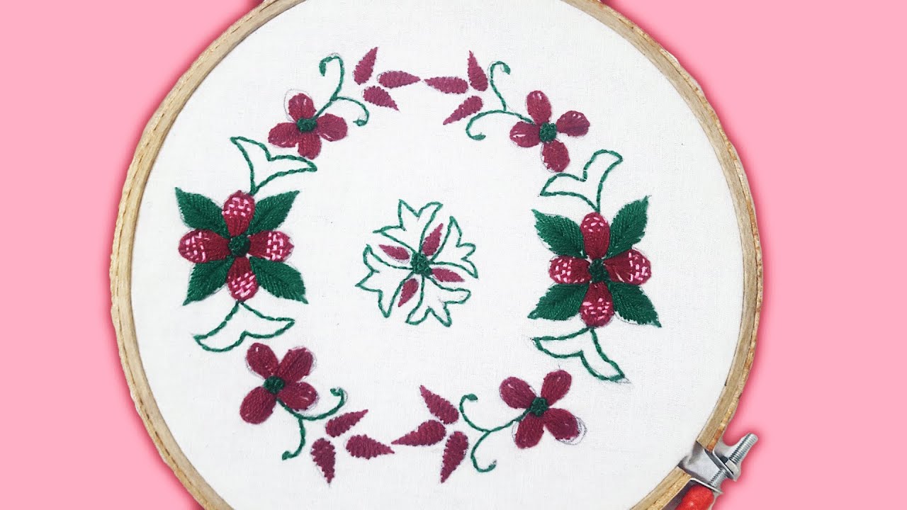 All Over cousin cover , bed sheet design hand work - YouTube