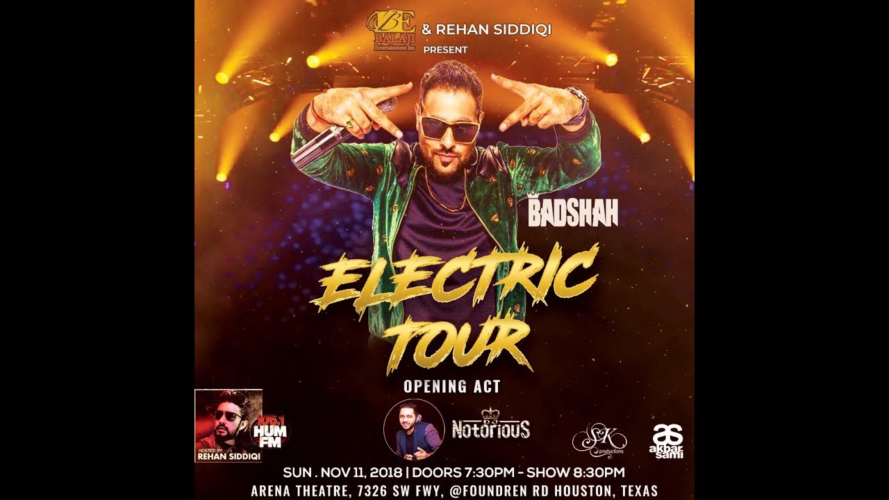 BADSHAH CONCERT HOUSTON USA - DJ NOTORIOUS OPENING SET - YouTube