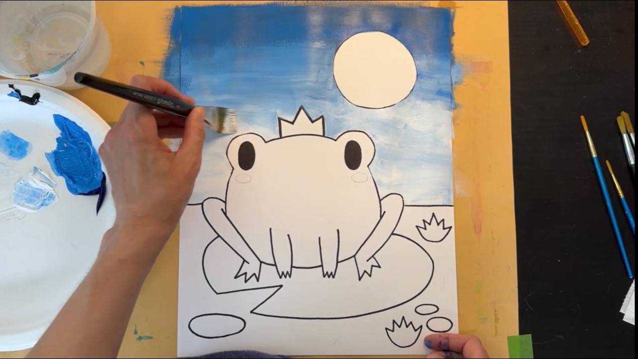 How to Paint a Cute Frog Step-by-Step | For Kids & Teachers - YouTube