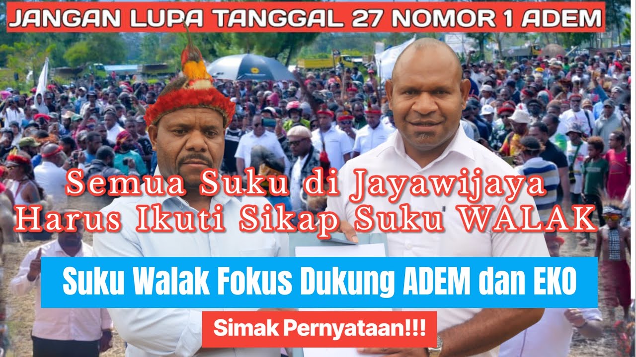 Suku Walak Nyatakan Sikap Dukung ADEM dan EKO. JRBB dan MURNI Minta ...