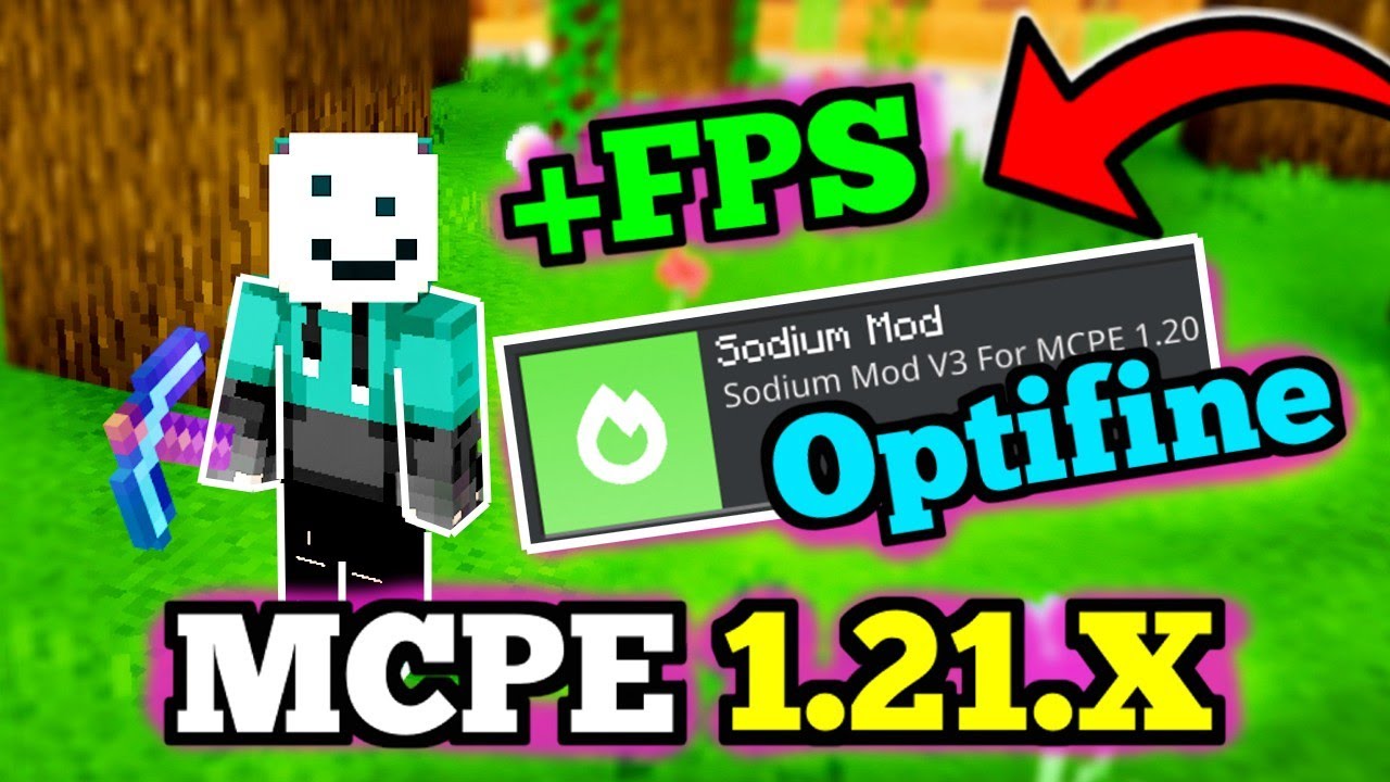 🟢 AUMENTA los FPS de Minecraft PE 1.21.X!! | Sodium Mod V3 (OPTIFINE ...