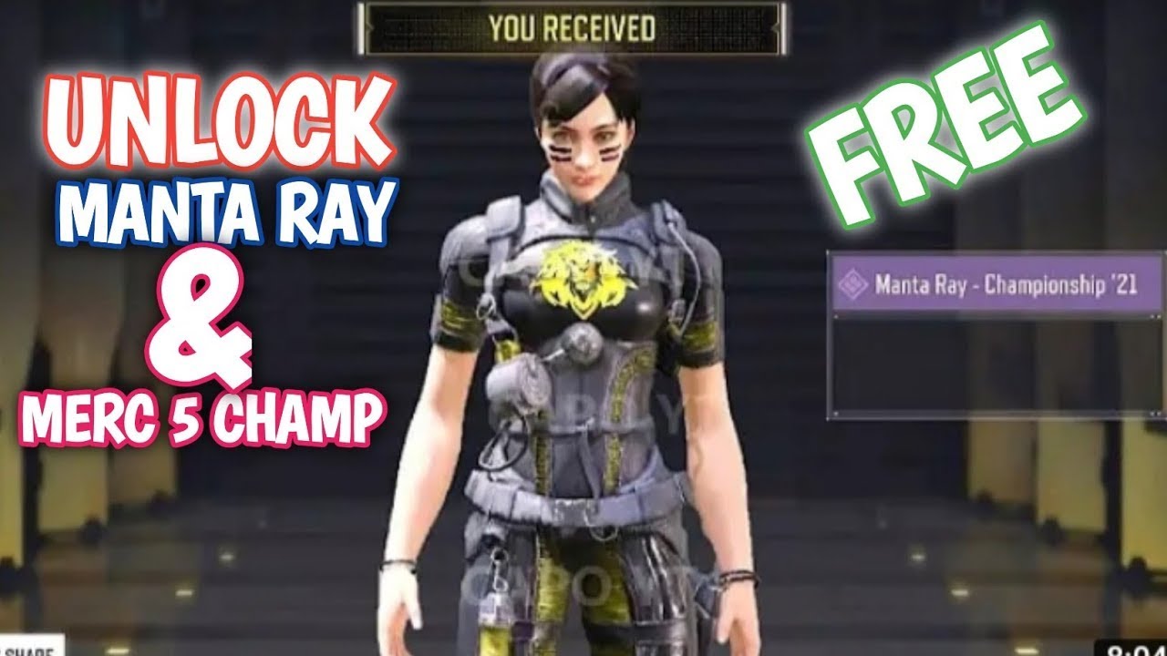 HOW TO GET THE FREE MANTA RAY AND MERC 5 CHAMPIONSHIP SKIN丨CODM FREE ...