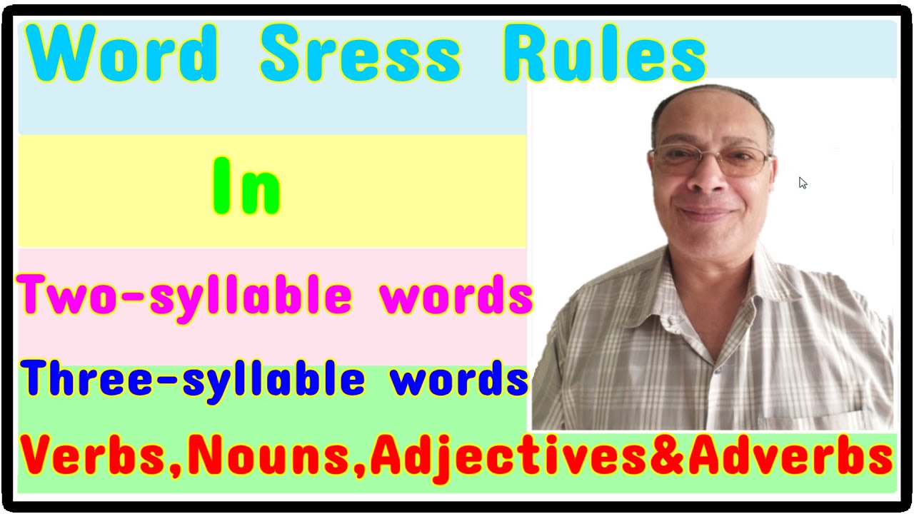 Word Stress Rules-Two- syllable words-Three - syllable words - YouTube