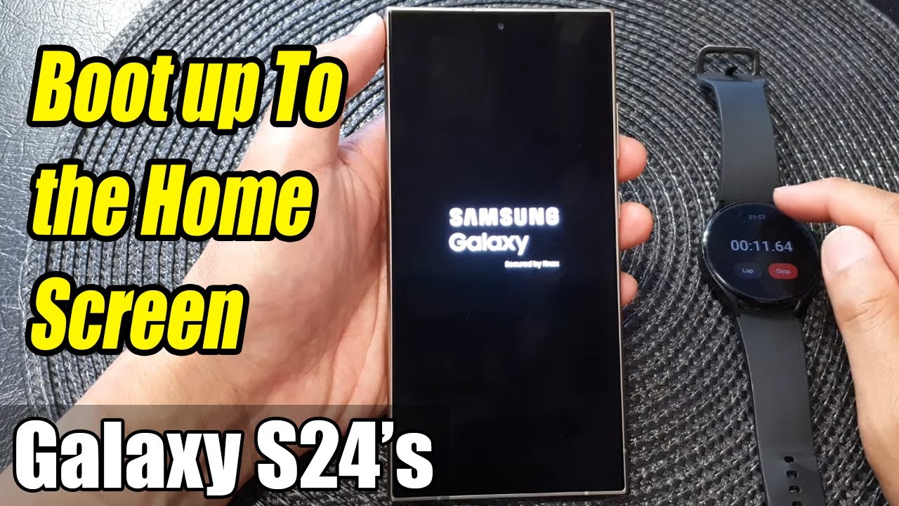 Boot up To the Home Screen Demonstration on The Samsung Galaxy S24/S24 ...