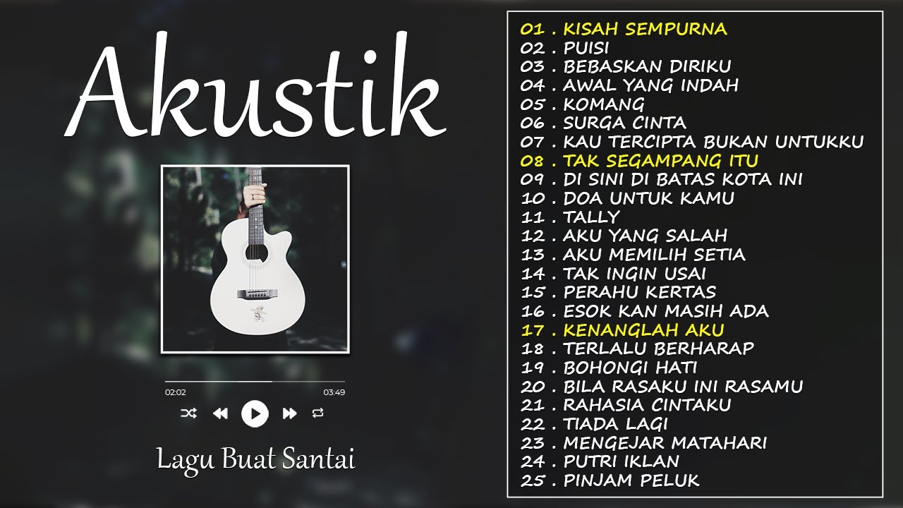 Top 30 Lagu Akustik Buat Santai ~ Akustik Terbaru 2023 ~ Akustik Cover ...