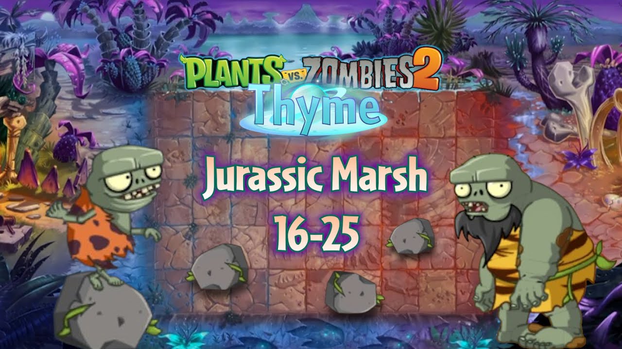 Handsome 'Greed Zombie' & Mower eating 'Roller Imp' - Jurassic Marsh 16 ...