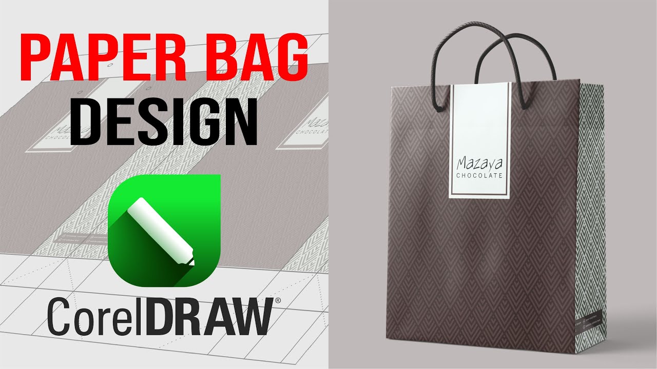 How To Create Shop Paper Bag Design in Coreldraw | Shopping Bag ...