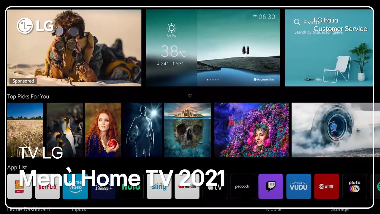 TV LG | Nuovo menù Home Smart TV 2021 - YouTube