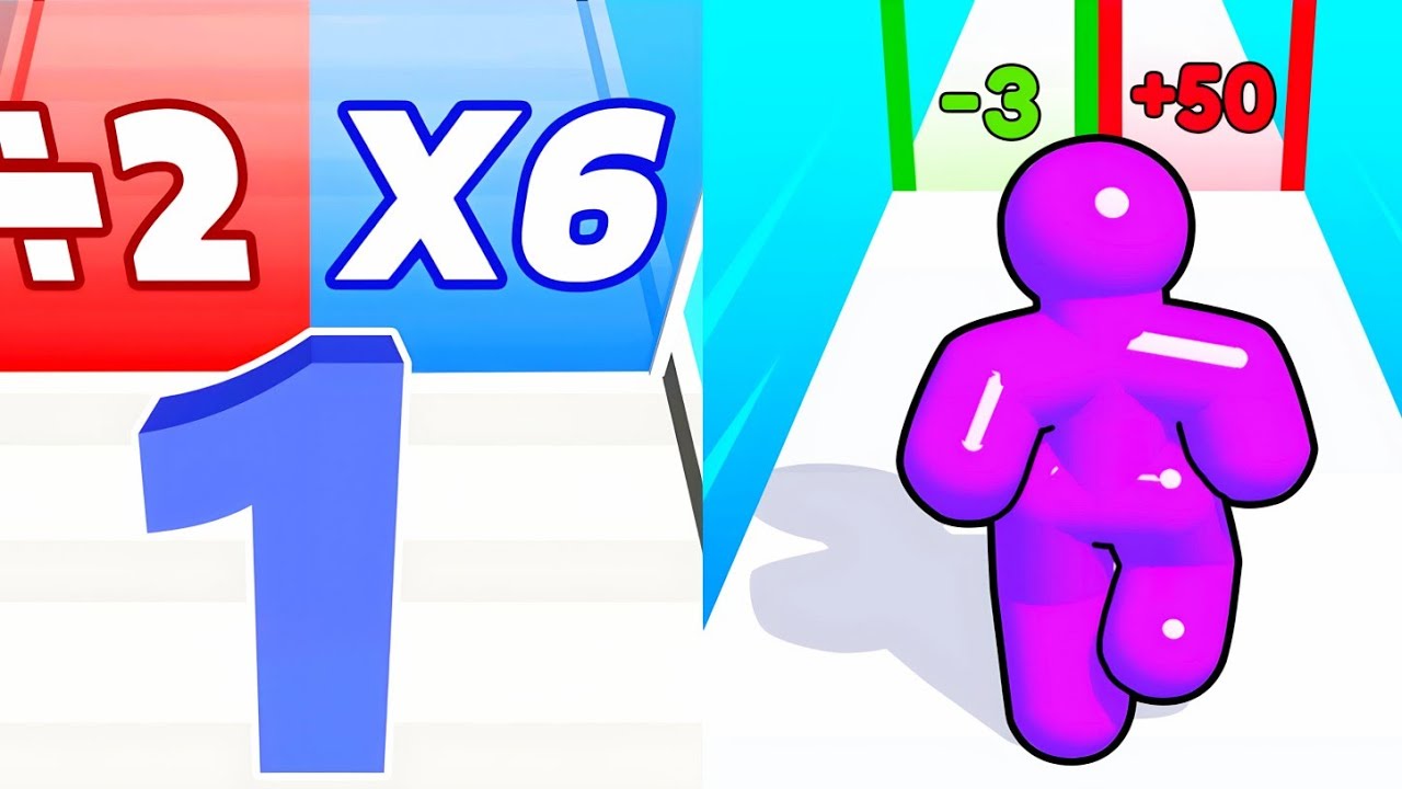 Tall Man Run vs Number Merge Run 3D - Satisfying Gameplay All Levels ...