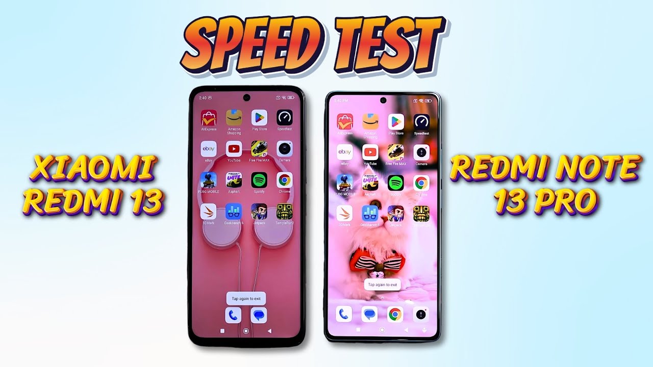 Redmi Note 13 Pro vs Redmi 13 SPEED TEST - YouTube