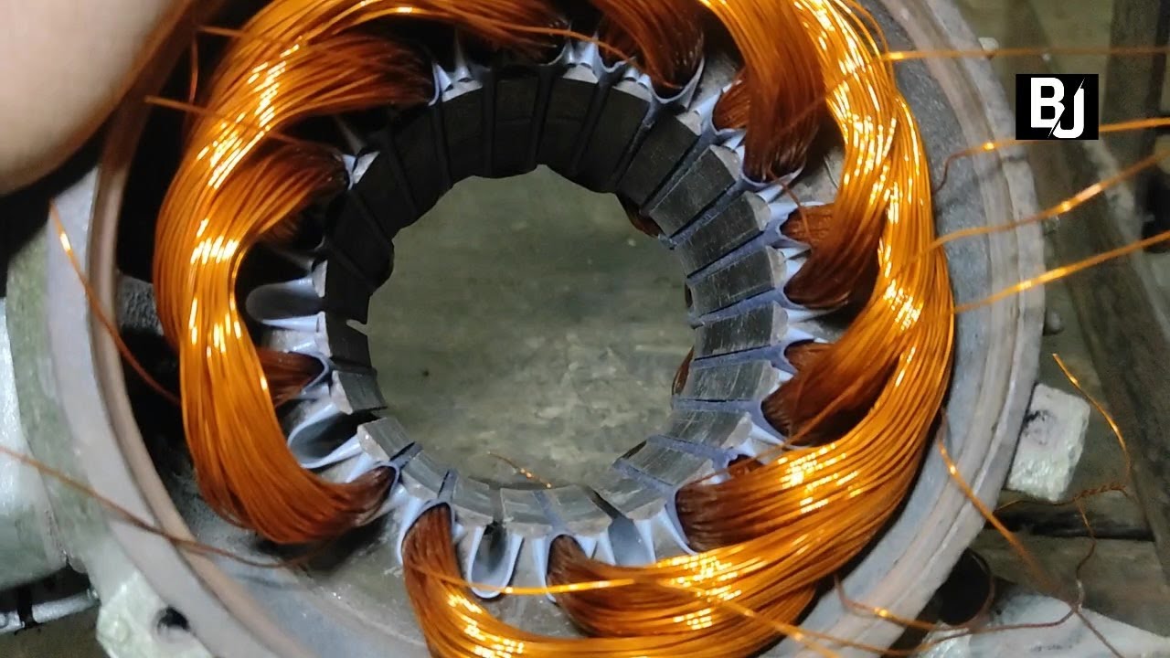 1hp 3 phase motor winding, 1hp Induction motor winding, Star Delta ...