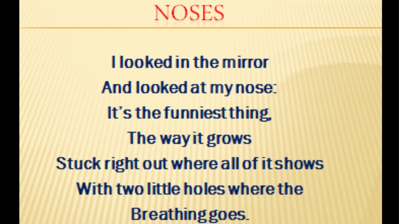 CLASS-IV English | N.C.E.R.T. Noses poem PART-1 | K.V. NO. 1 AFS SAMBRA ...