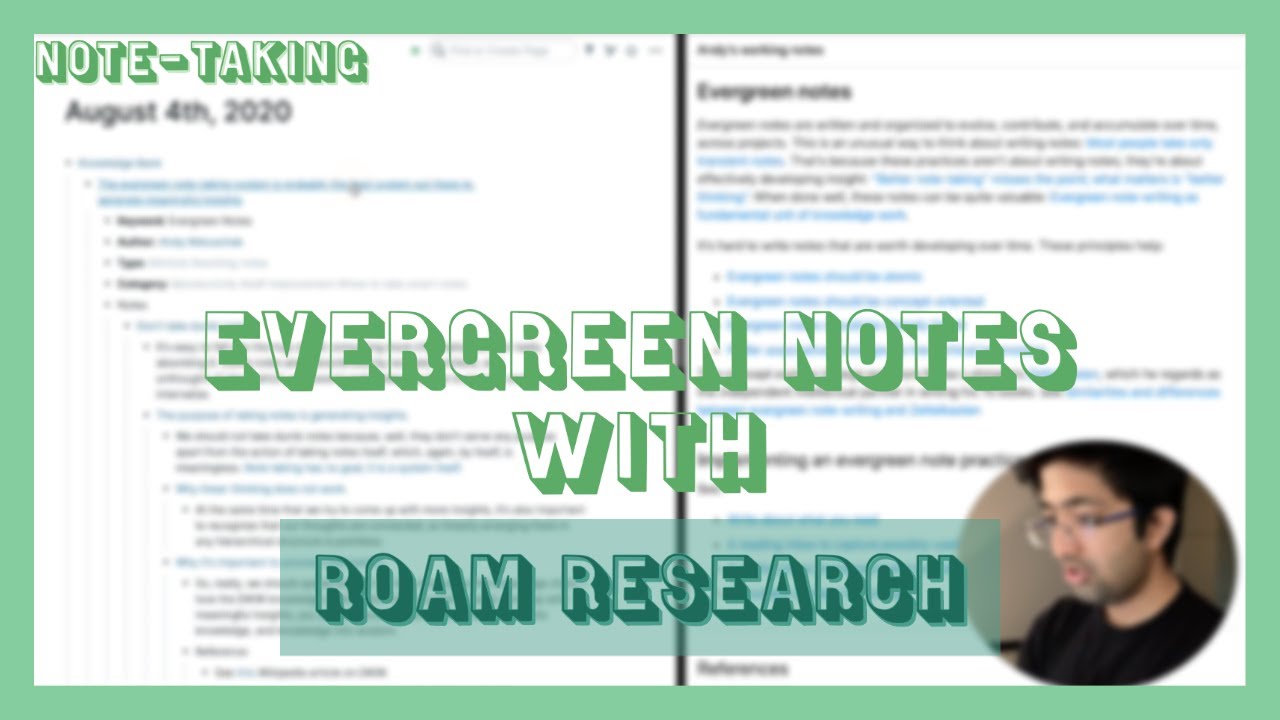 How I Take Evergreen Notes with Roam Research - YouTube