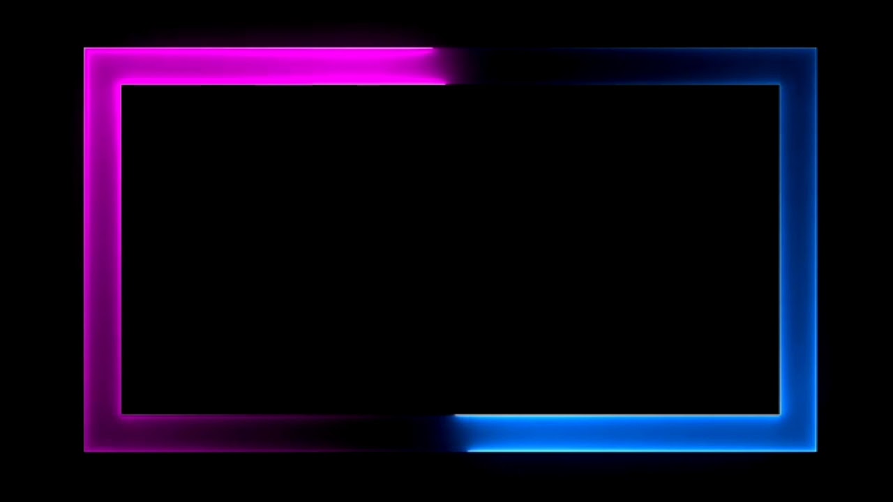 Pink And Blue Rectangle Frame | LOOP VIDEO Black Screen Template After ...