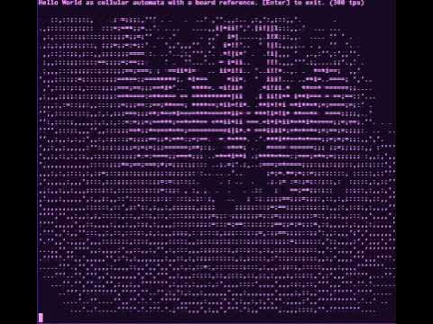 ascii-gol-helloworld demo - YouTube