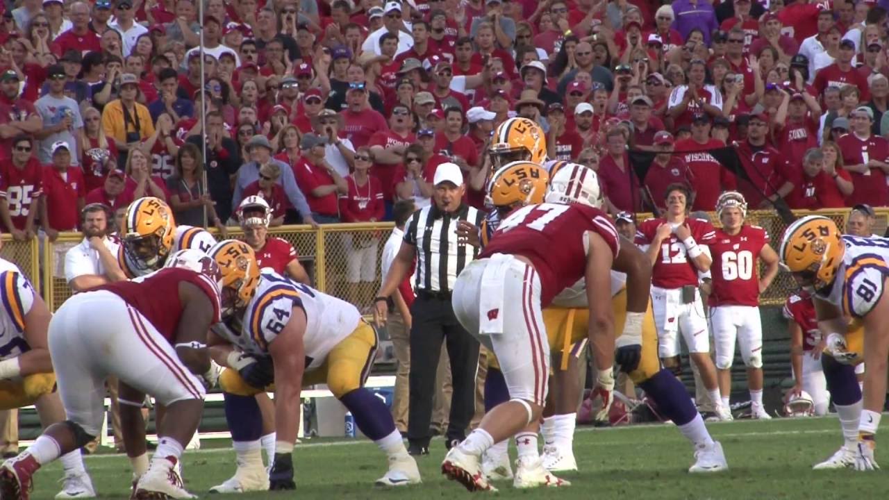 OG Josh Boutte's hit on Wisconsin DB D’Cota Dixon - YouTube