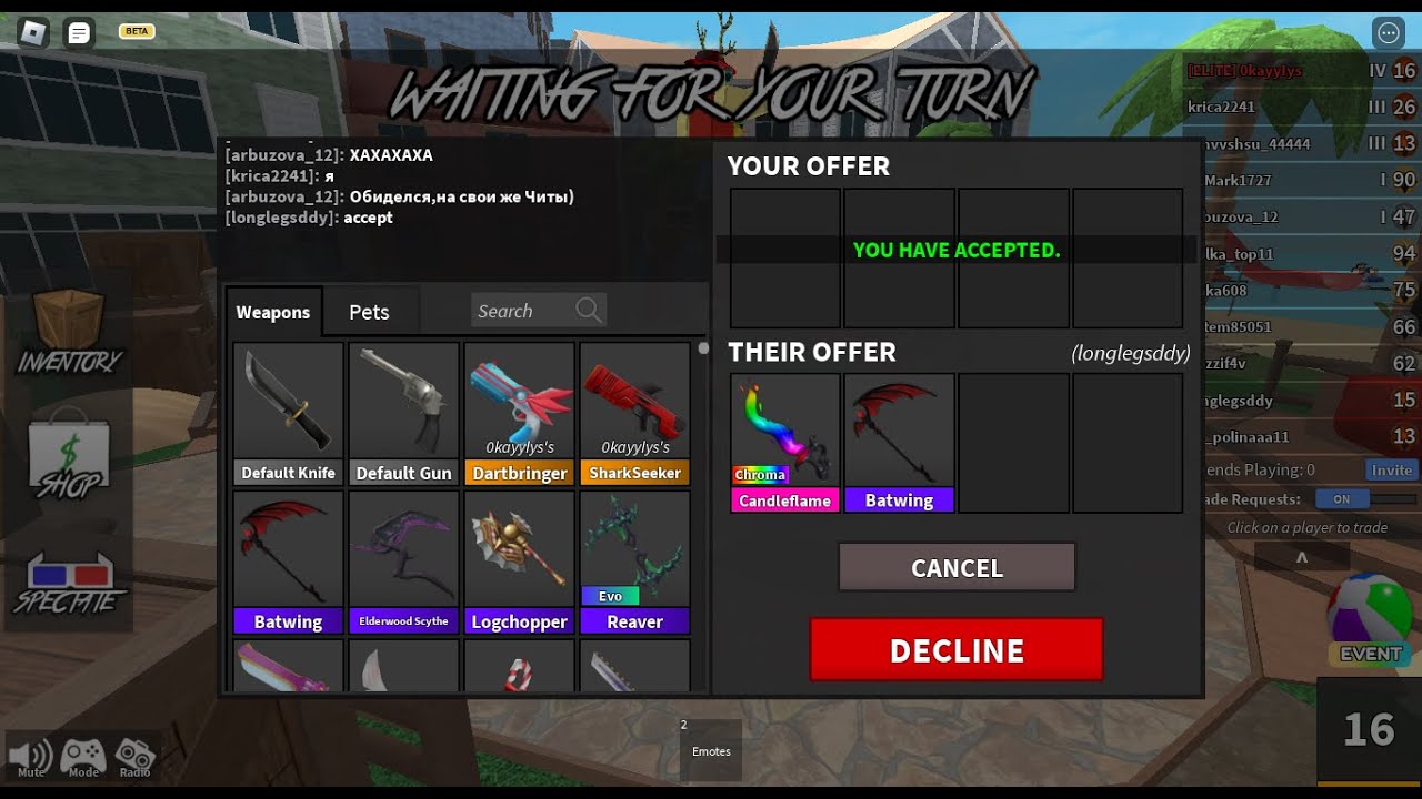 Cross Trading 1300 Robux For Chroma Candleflame and Batwing - Part #74 ...