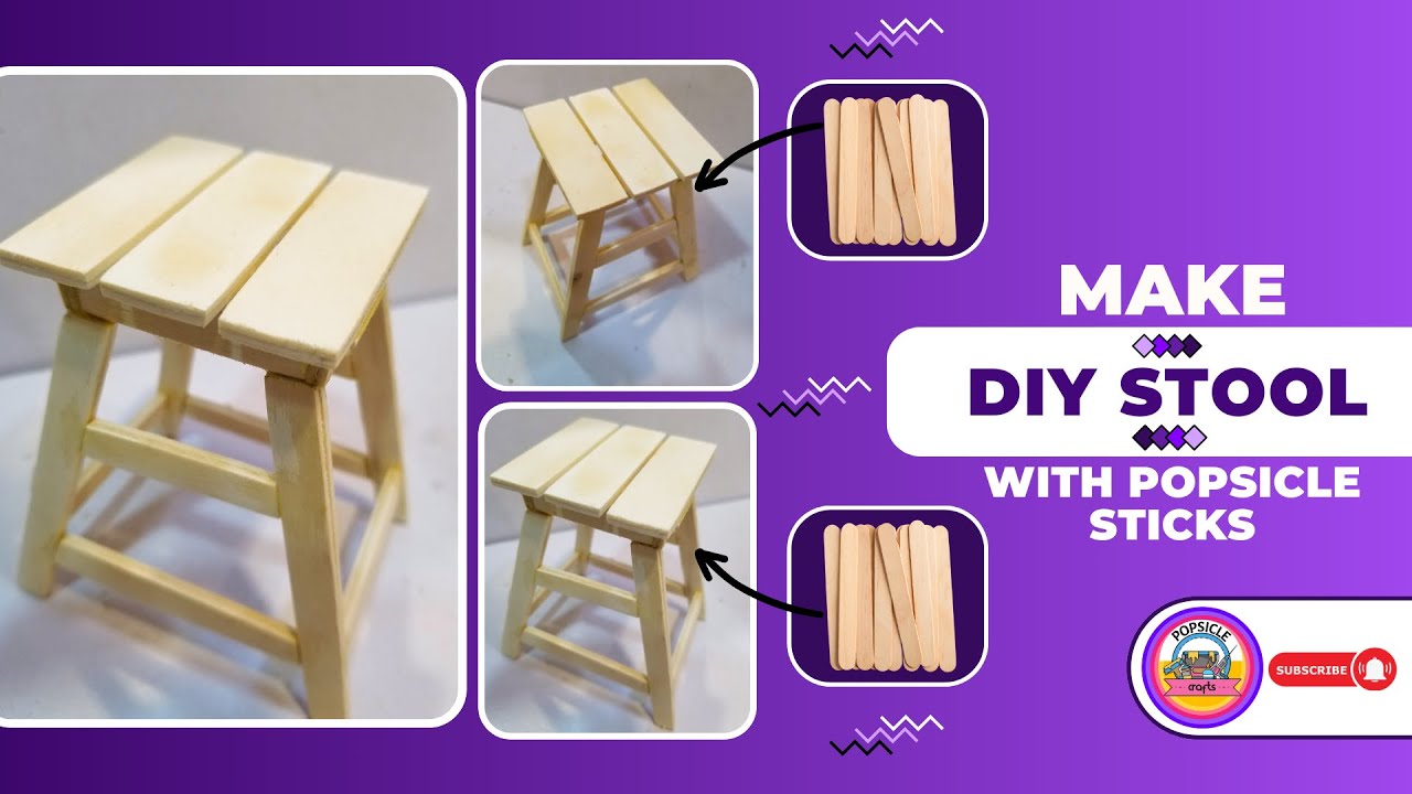 How to Make DIY Stool With Popsicle Sticks | Easy Crafts | DIY Craft ...