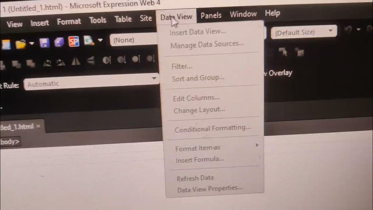 how to change workspaces in expression web 4 - YouTube