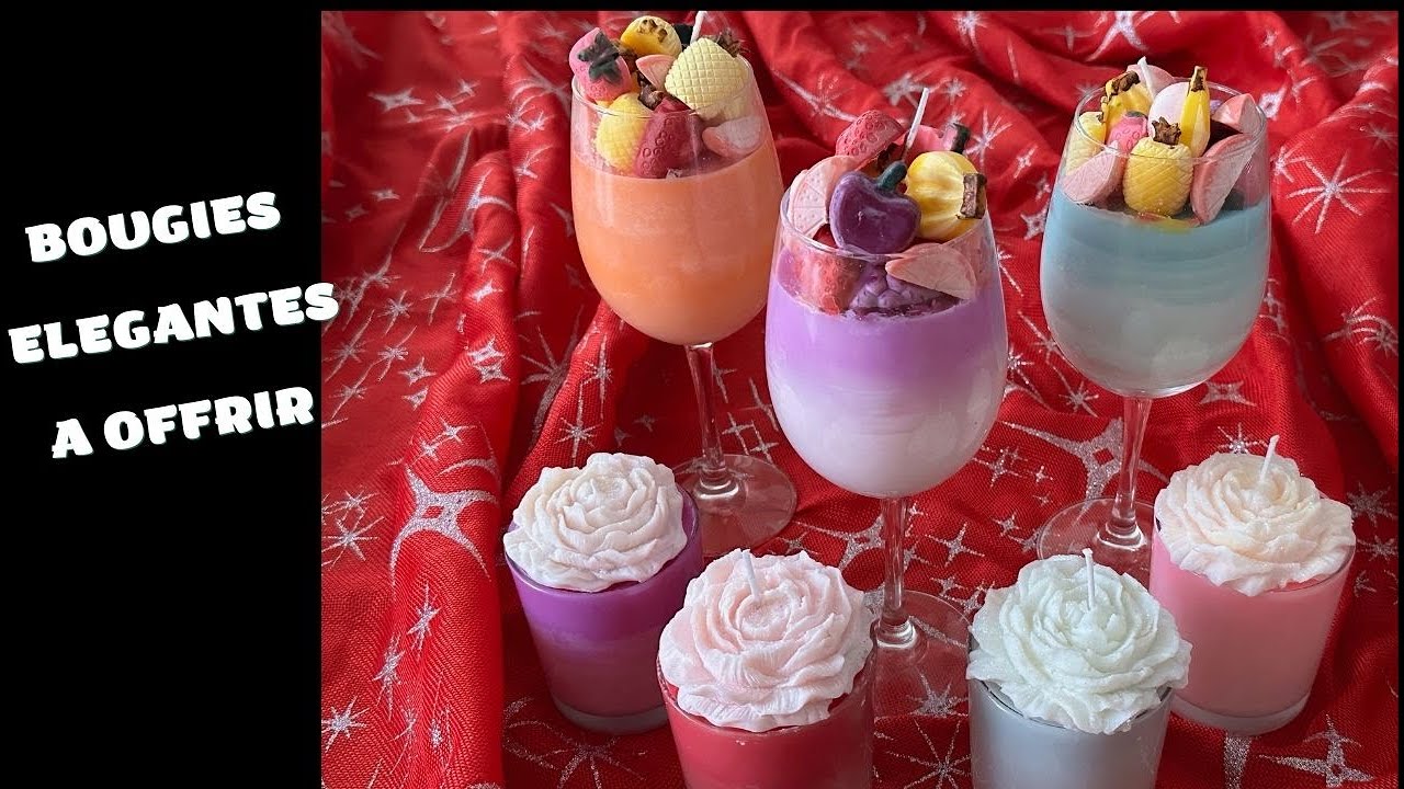 DIY - BOUGIES ELEGANTES A OFFRIR 🕯️🕯️🕯️🕯️🕯️🕯️ - YouTube