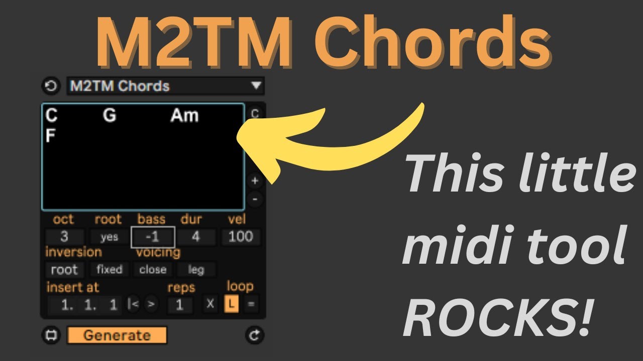 M2TM "Chords" incredible Midi Transformation Tool for Ableton - REVIEW - YouTube