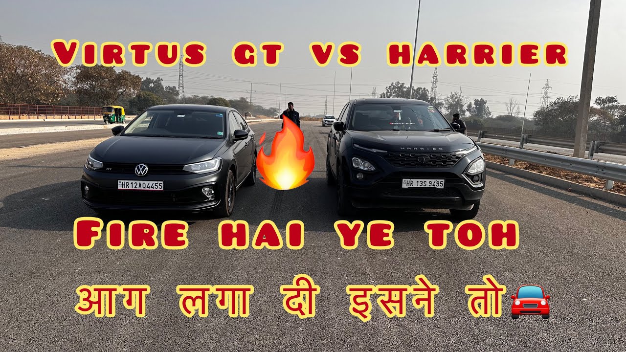 Harrier vs Virtus GT @PrathamShokeen :- Drag Race…!!🚘🚘 - YouTube