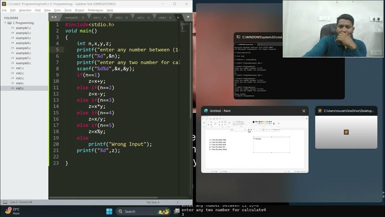 IF ELSE Ladder | Using Calculator Program | C Programming | Lecture 25 #cprogramming #if #code ...