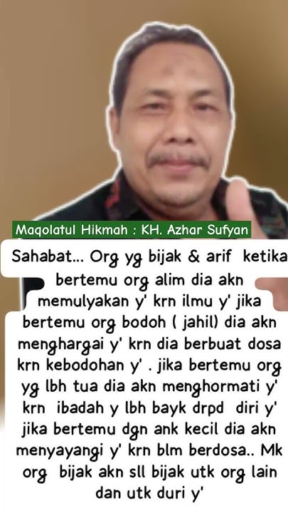 Maqolatul hikmah KH. Azhar sufyan - YouTube