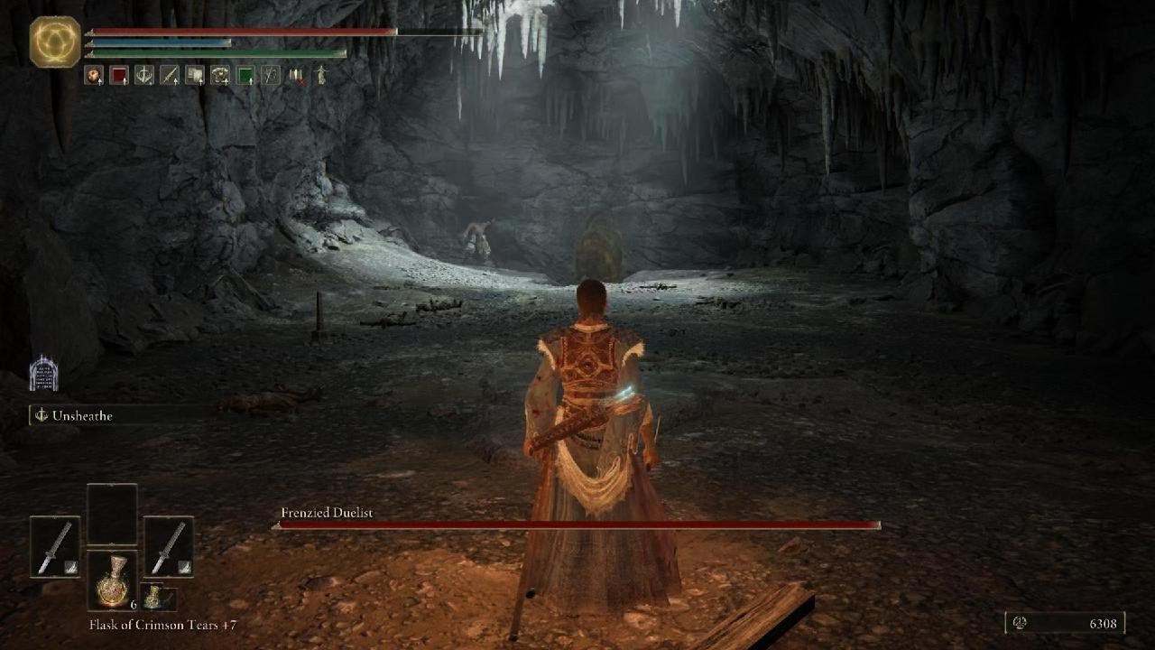 Elden Ring – Frenzied Duelist boss fight (Gaol Cave) - YouTube