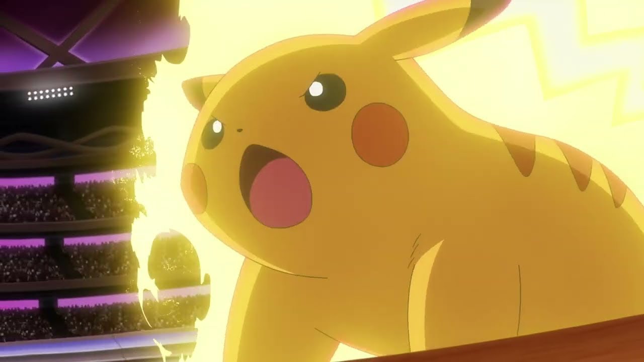 The moment when Dynamax Pikachu defeats Leon Cinderace in one dynamax ...