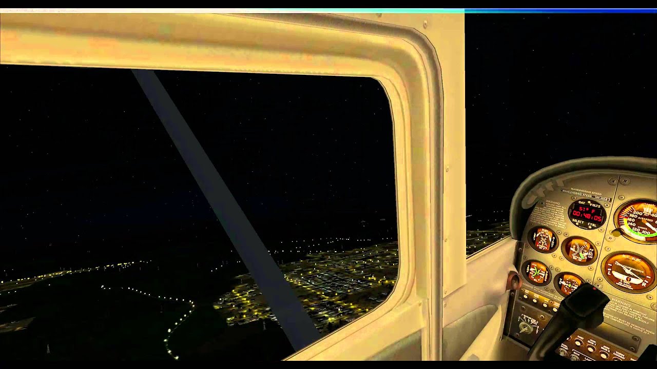 FSX with FTX Global and FTX Vector over KSAT (night) - YouTube