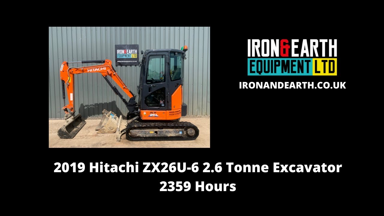 2019 Hitachi ZX26U-6 2.6 Tonne Excavator - YouTube