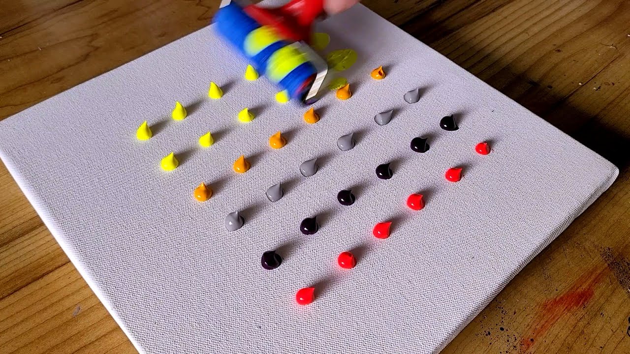 How To Draw Abstract Painting with Rubber Roller / Daily Art 2023 / Day ...