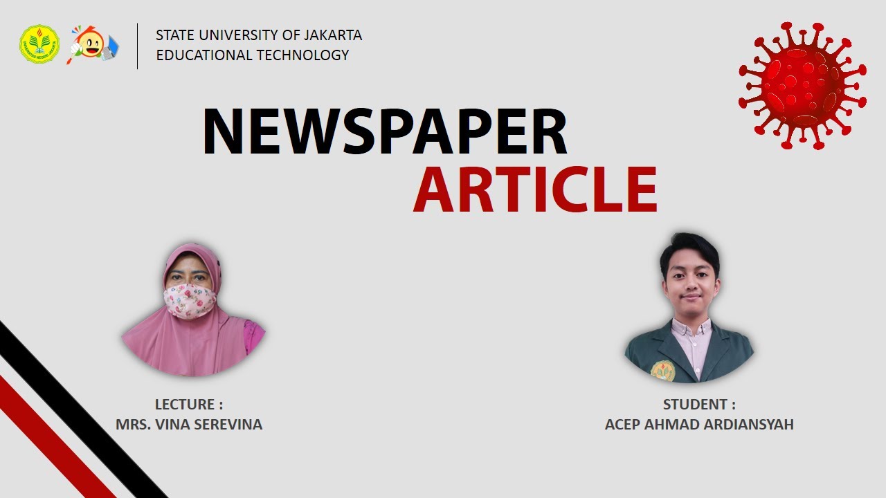 Newspaper Article Vlog by Acep Ahmad Ardiansyah 1101619070 - YouTube