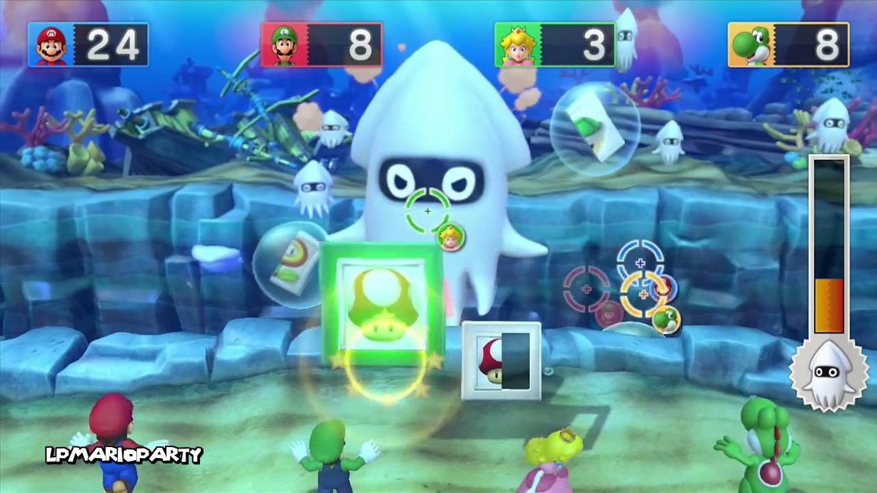 Mario Party 10 Minigame: Mega Blooper’s Bubble Battle (DE: Mega ...
