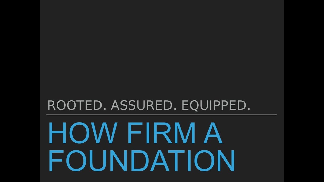 The Bible as Story | How Firm a Foundation Sermon Series - YouTube