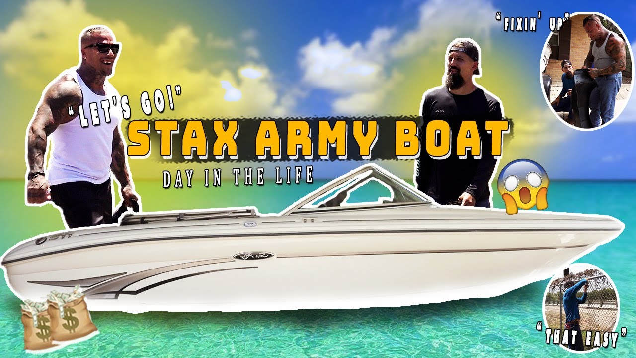 I JUST BOUGHT THE NEW STAX ARMY BOAT!! | DAY IN THE LIFE OF STAX - YouTube