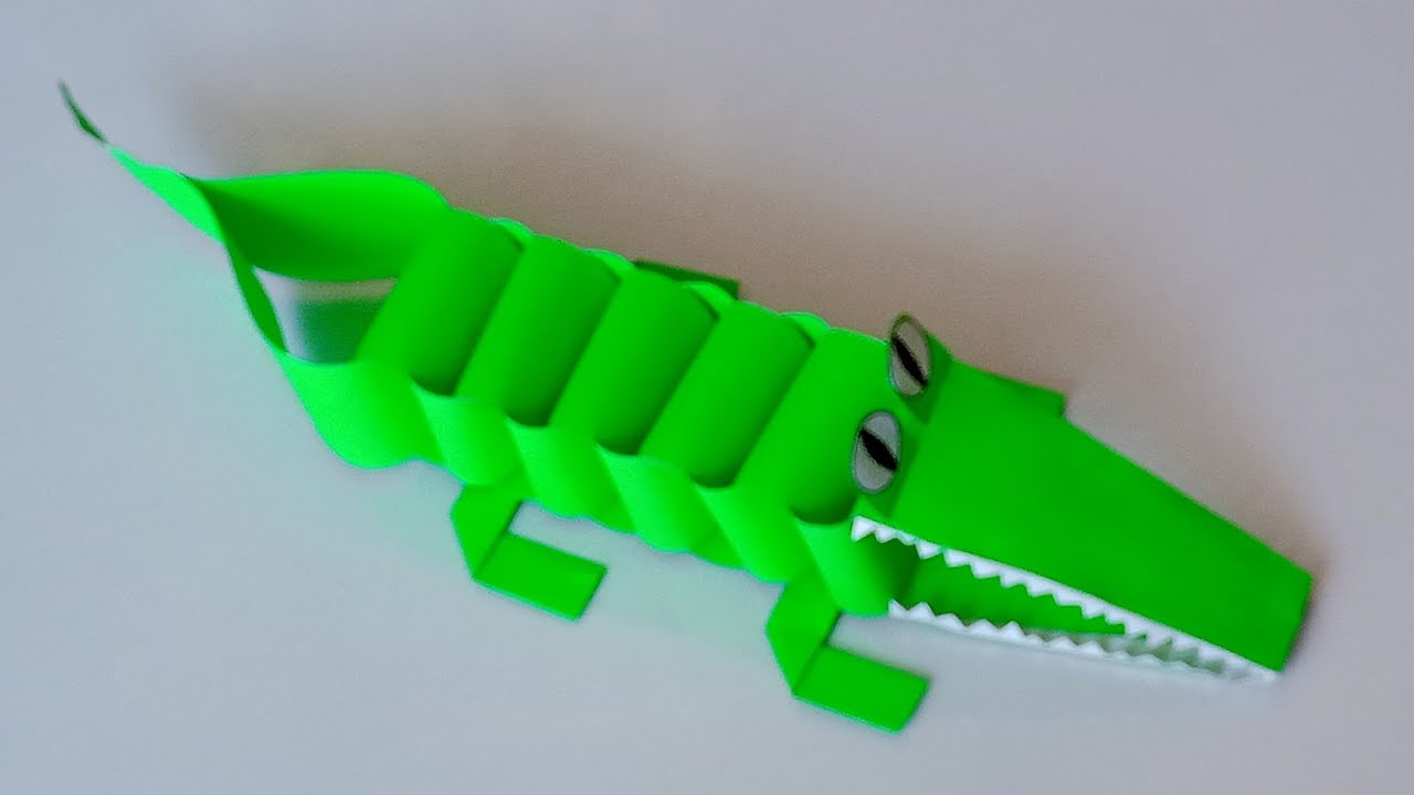 How to Make Moving Paper Crocodile || Easy Paper Crocodile || Crocodile ...