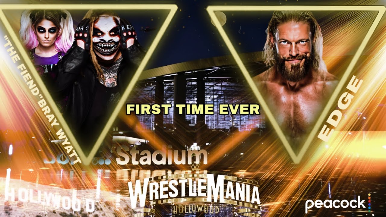 WWE WRESTLEMANIA 39 "THE FIEND"Bray Wyatt vs. Edge Custom Match Card HD ...