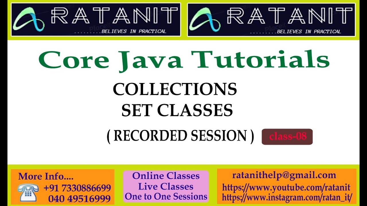 Core Java Tutorials || Collections || by Mr.Ratan || class-08 - YouTube