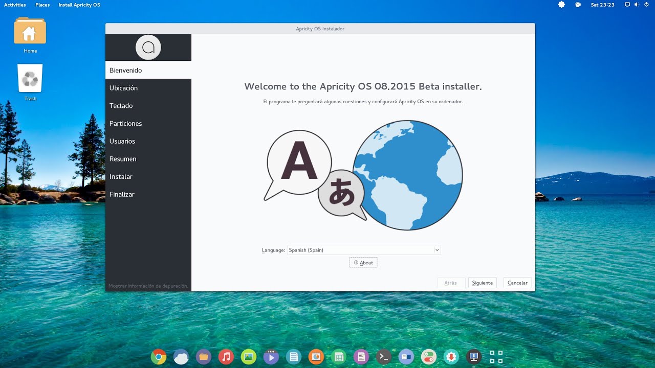Apricity OS Gnome Desktop Full Review Spanish Audio - YouTube